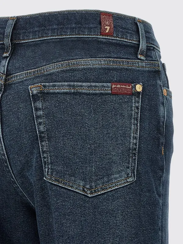 7 For All Mankind High-waisted Flared Jeans In Five-pocket Cotton Denim