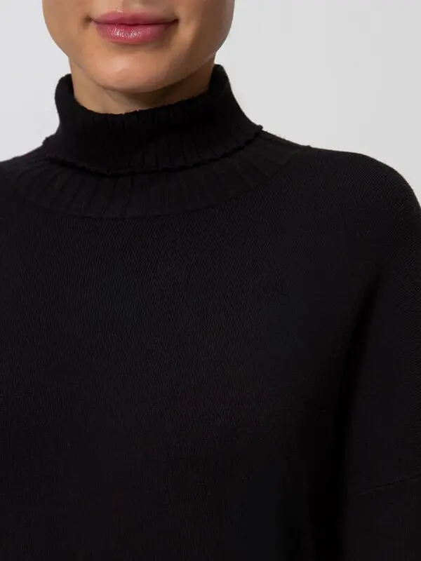 TWINSET Basic Viscose Blend Long-sleeved Turtleneck Jumper