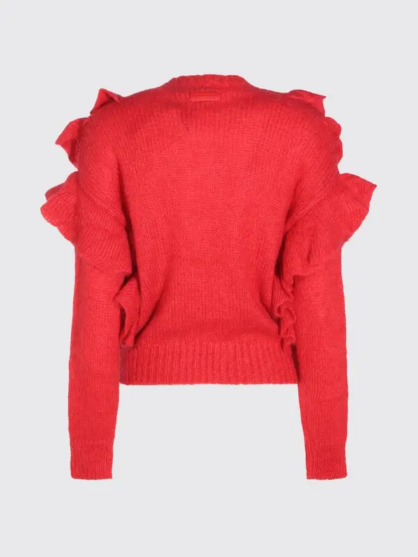 Elisabetta Franchi Ruffle-detail Mohair Blend Crew Neck Jumper