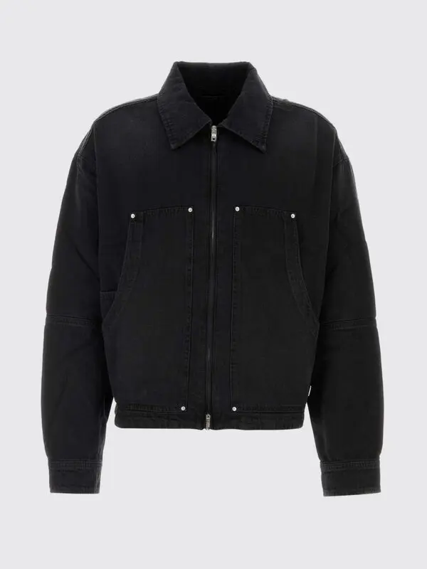 Amiri Cotton Denim Jacket With Zip Closure