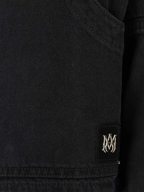 Amiri Cotton Denim Jacket With Zip Closure
