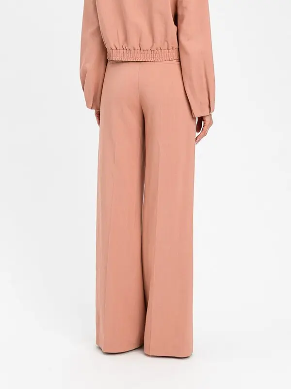 TWINSET High-waisted Palazzo Trousers In Viscose Blend