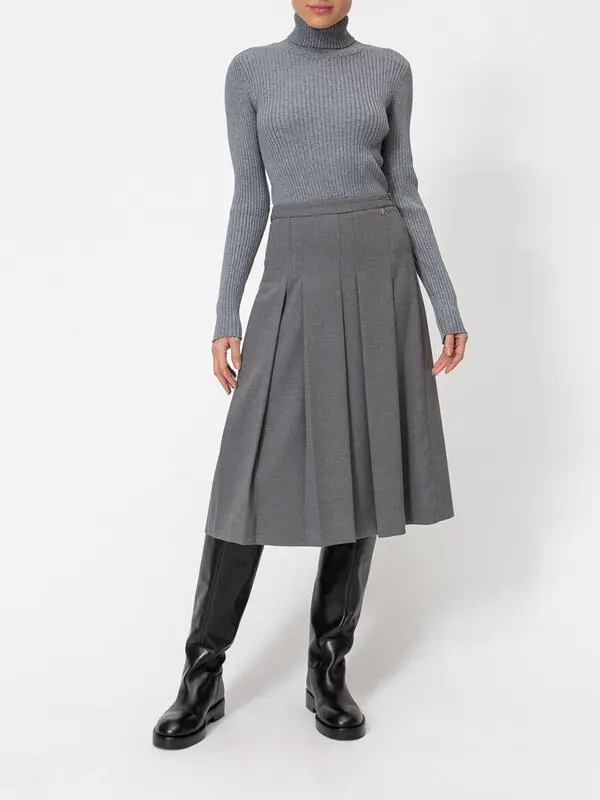 TWINSET Slim Fit Viscose Blend Turtleneck Jumper
