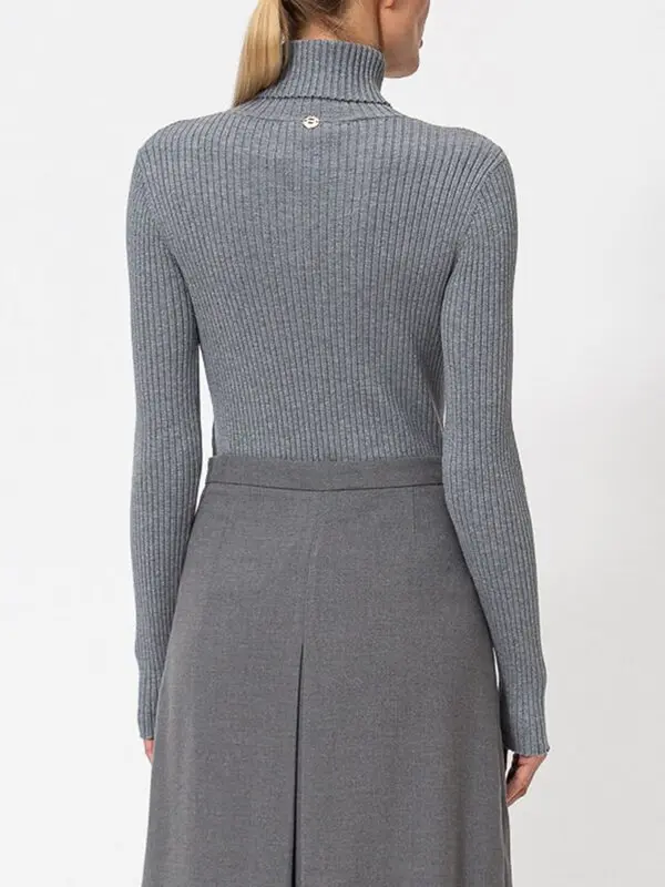TWINSET Slim Fit Viscose Blend Turtleneck Jumper