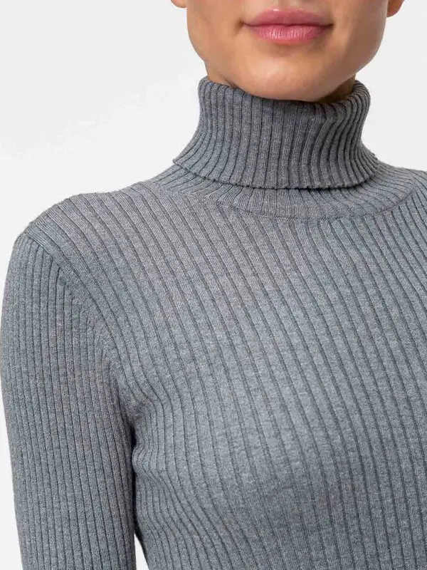 TWINSET Slim Fit Viscose Blend Turtleneck Jumper