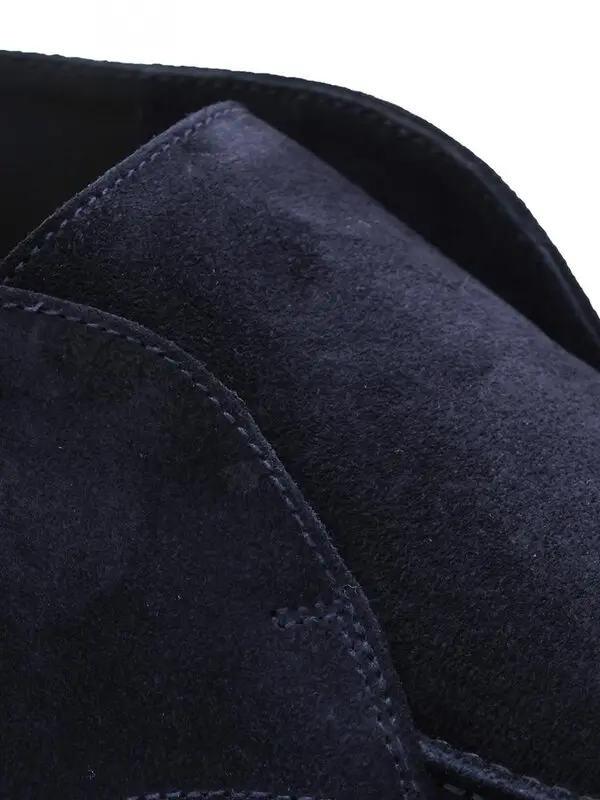 DOUCAL'S Suede Chukka Boots With Raised Apron - Blue