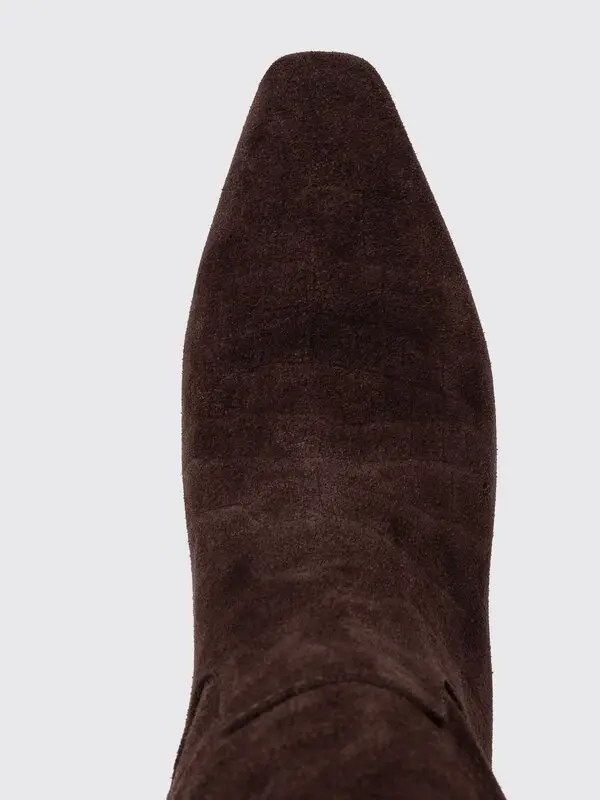 TWINSET Suede Knee-high Boots With Stiletto Heel And Pointed Toe
