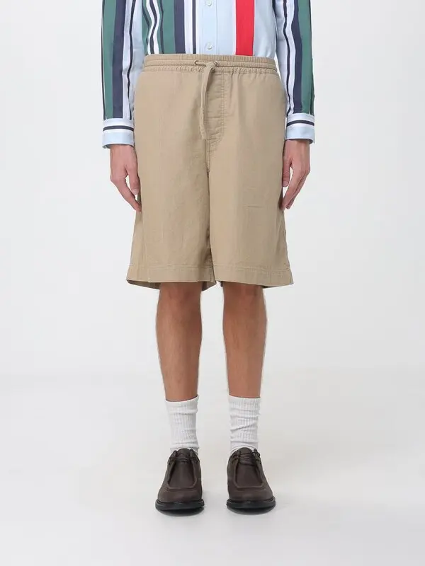 Loewe Knee-length Cotton Denim Jogging Shorts With Drawstring And Embroidered Logo