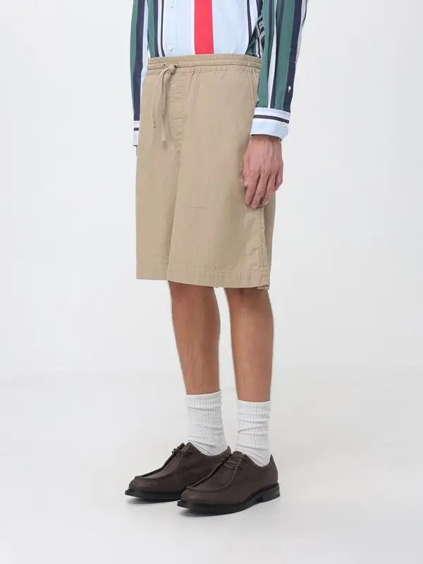 Loewe Knee-length Cotton Denim Jogging Shorts With Drawstring And Embroidered Logo