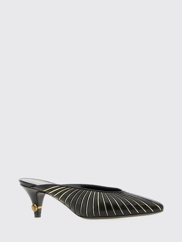 Versace Nappa Mules With Mid Stiletto Heel And Medusa Logo
