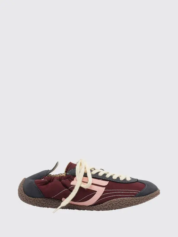 PURAAI Panther Vegan Sneakers In Nylon And Synthetic Leather With Contrast Logo - Red
