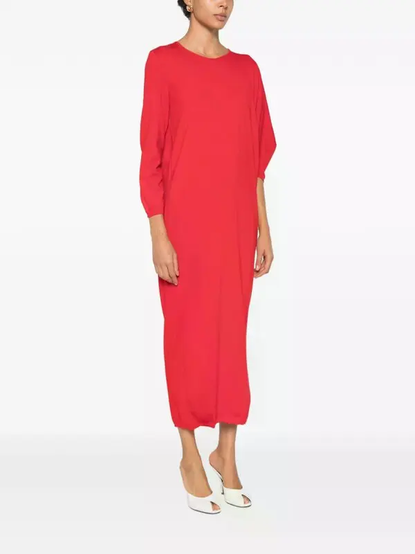 Liviana Conti Asymmetric Batwing-sleeve Maxi Dress