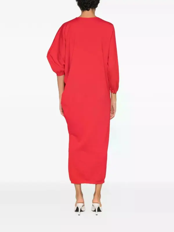 Liviana Conti Asymmetric Batwing-sleeve Maxi Dress