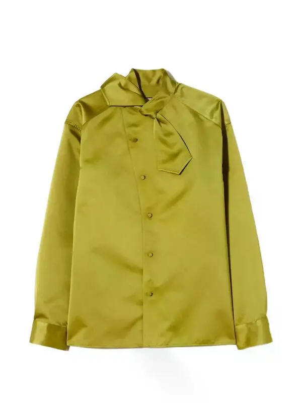 Plan C Bow-detail Long-sleeve Shirt