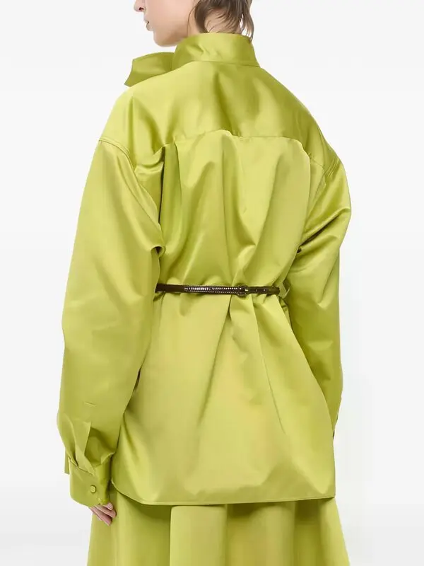 Plan C Bow-detail Long-sleeve Shirt