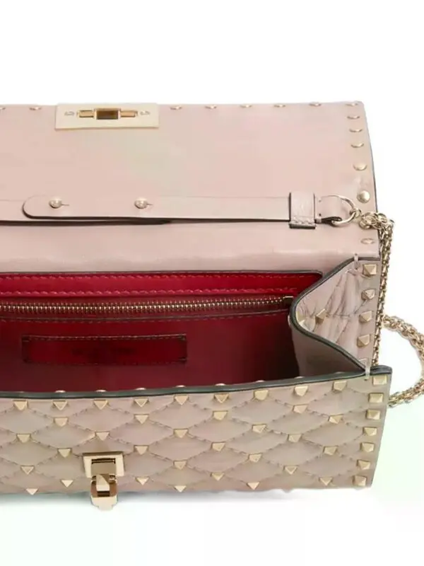 Valentino Garavani Rockstud Spike Nappa Leather Cross Body Clutch Bag