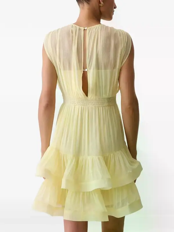 MORGAN Pleated Ruffled Mini Dress
