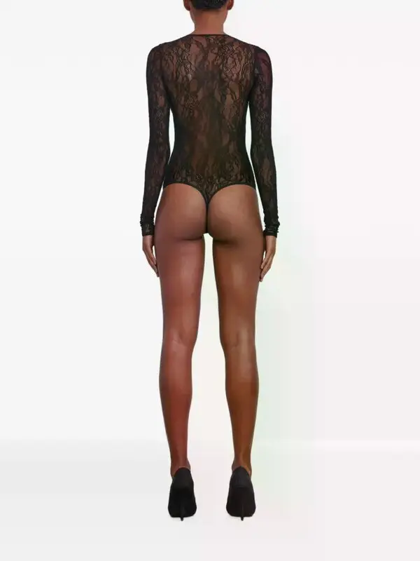 Wardrobe.NYC Lace Long-sleeve Bodysuit
