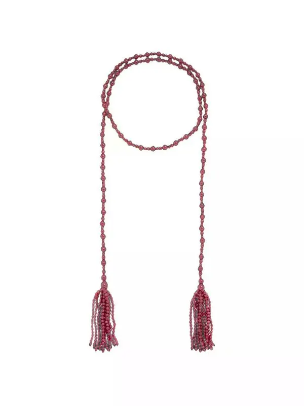 JENNIFER BEHR Ellie Beaded Tassel Necklace
