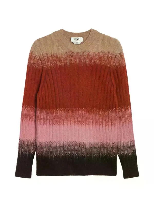 Fendi Gradient-effect Ribbed-knit Sweater