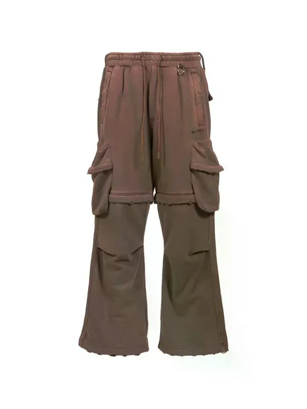 MLVINCE 2-way Distressed Cargo Pants - Brown