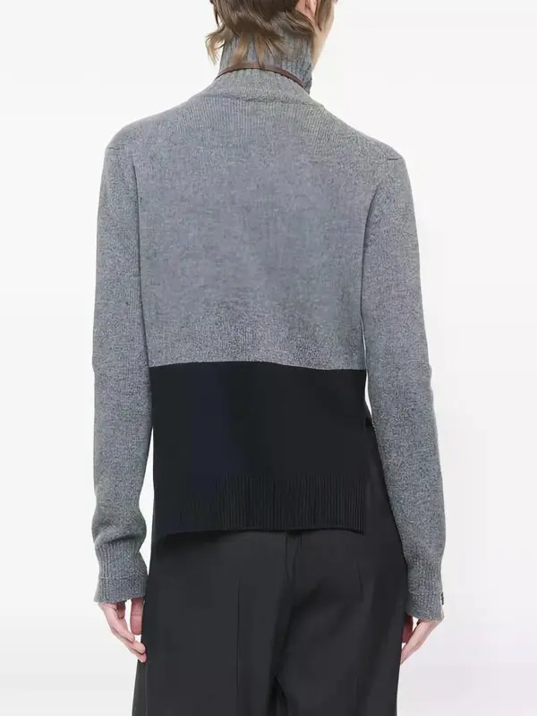 Plan C Colour-block Turtleneck Sweater
