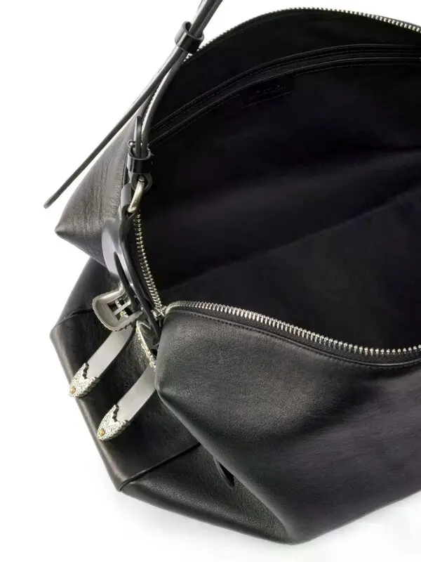 Pinko Keeper Bag Large Shoulder Bag In New Biker Leather