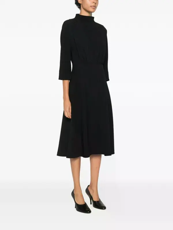 Liviana Conti Pleated High-neck Dress