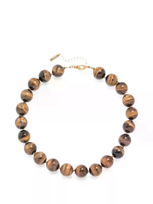 JENNIFER BEHR Louisa Tiger's Eye Necklace - Brown