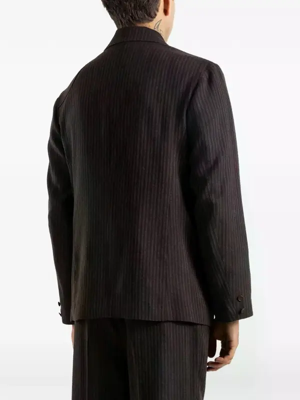 TAIGA TAKAHASHI Double-breasted Pinstriped Jacket