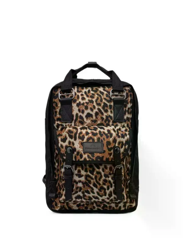 DOUGHNUT Macaroon Jaguar Leopard-print Buckle-detail Backpack