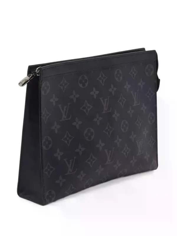 LOUIS VUITTON Mm Voyage Monogram Eclipse Clutch Bag - Black