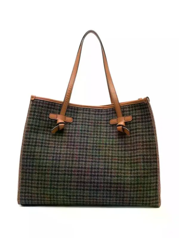 GIANNI CHIARINI Large Marcella Houndstooth-pattern Tote Bag