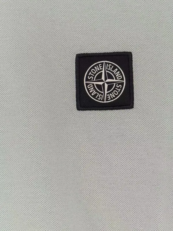 Stone Island Logo-patch Polo Shirt - Grey