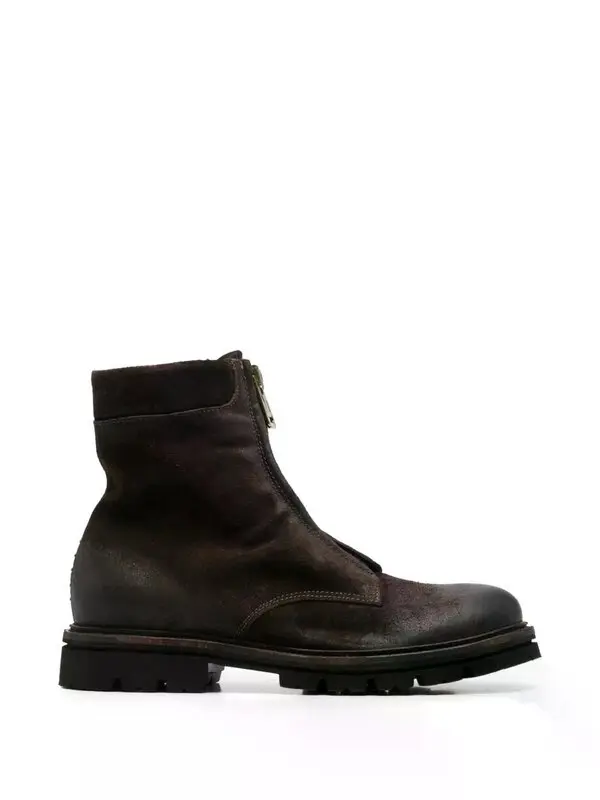 A.S.98 Front-zip Leather Boots