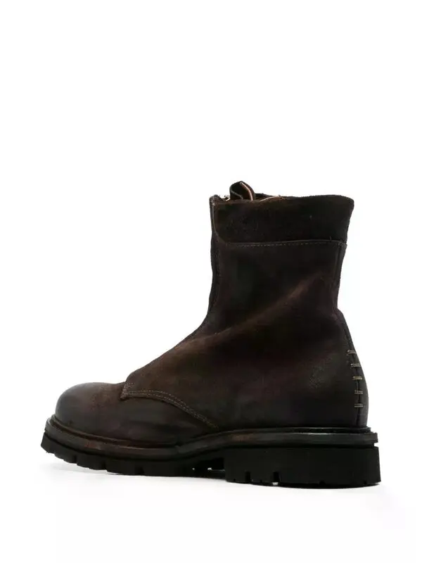 A.S.98 Front-zip Leather Boots