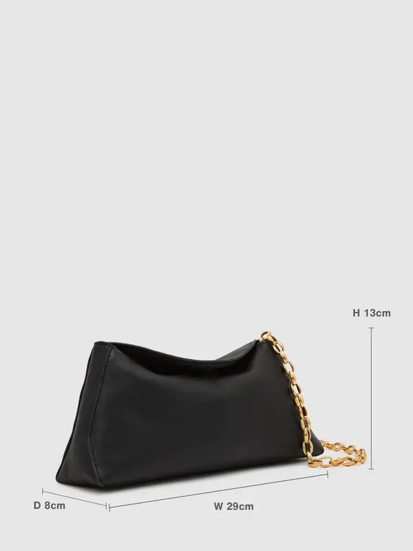 REISS Presley Leather Chain-strap Clutch Bag