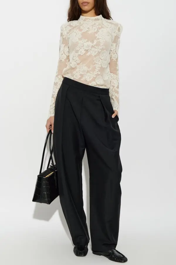 SELF-PORTRAIT Lace Top With Shimmering Sequins