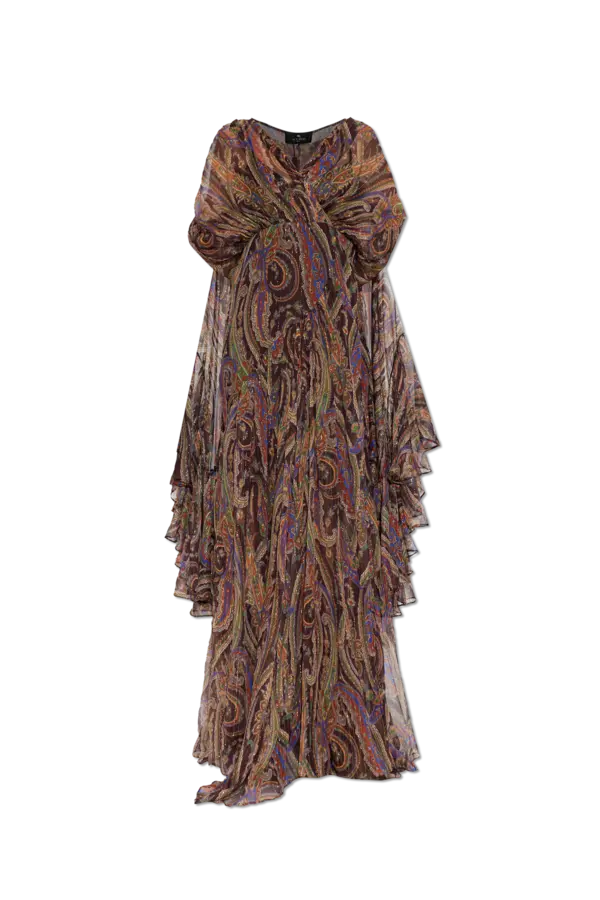 Etro Long Multicolor Paisley Dress With Lurex Thread By - Multicolour