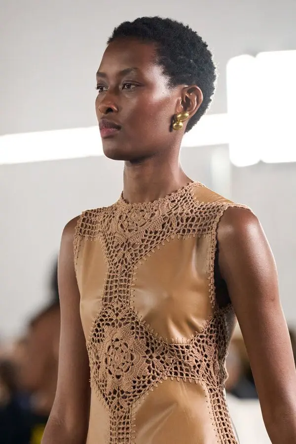 Ulla Johnson Livia Crochet & Leather Top