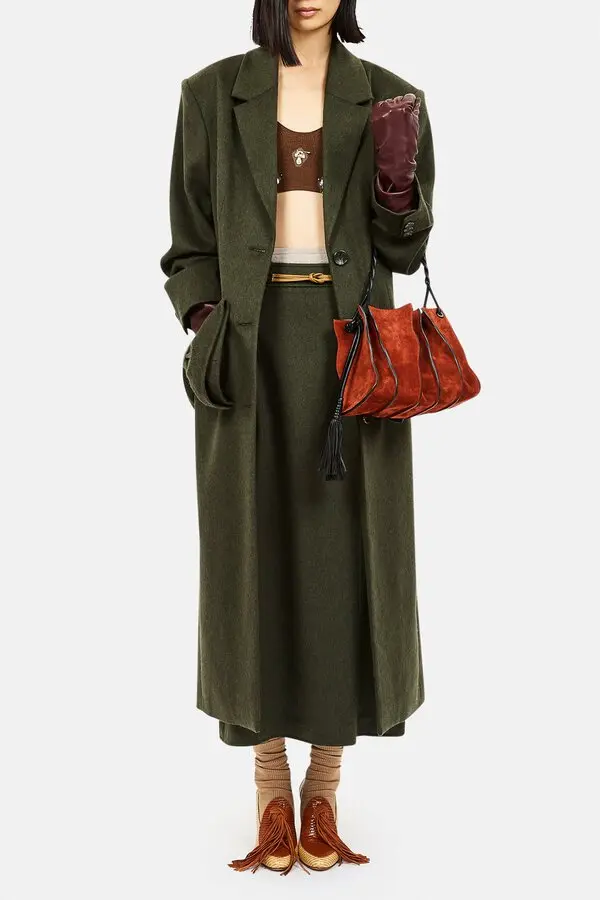 Ulla Johnson Bryn Wool Midi Skirt