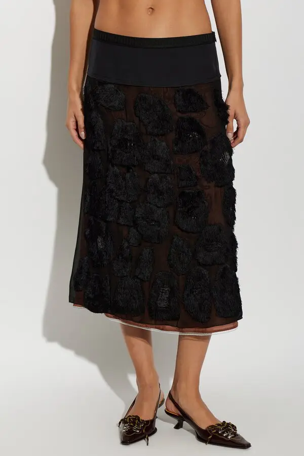 Marni Skirt With Applications - Brown