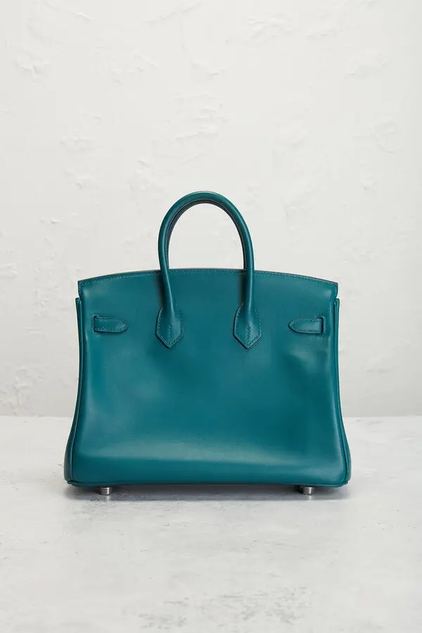 Hermès Swift Birkin 25 Handbag In Teal