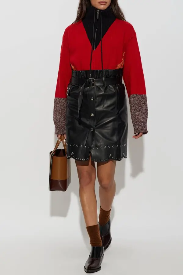 Marni Leather Heeled Ankle Boots