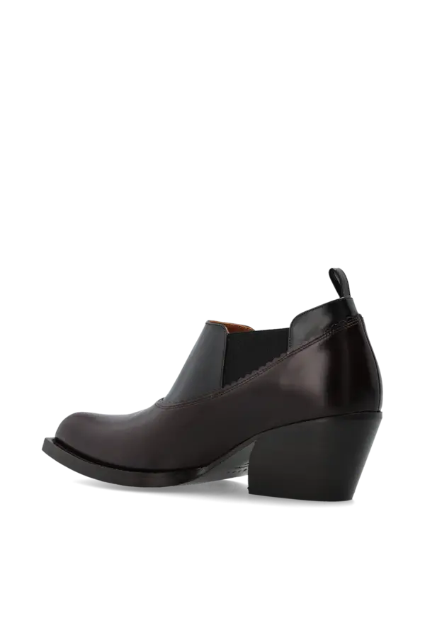 Marni Leather Heeled Ankle Boots