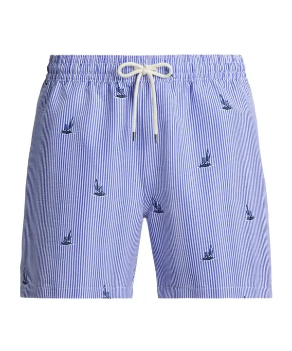 Polo Ralph Lauren Striped Sailboat Swim Trunks