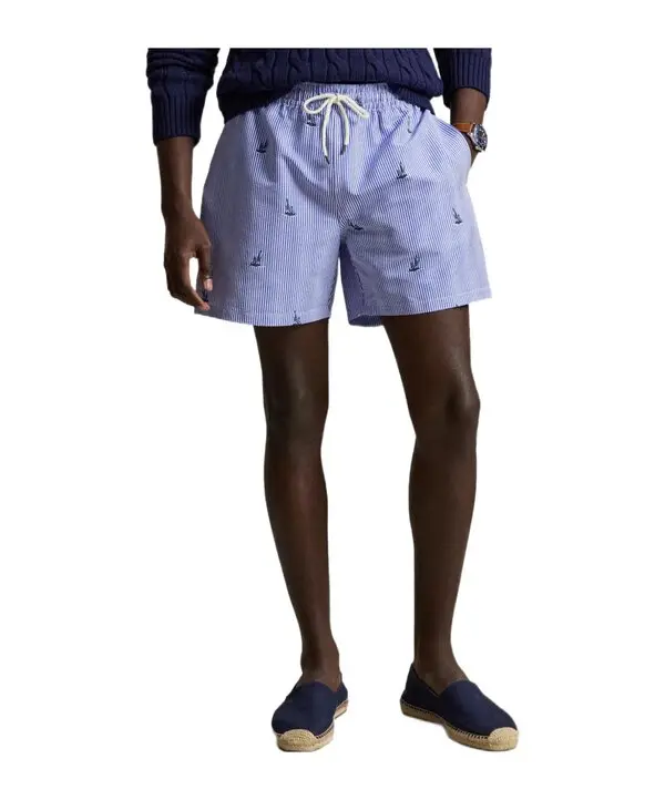 Polo Ralph Lauren Striped Sailboat Swim Trunks