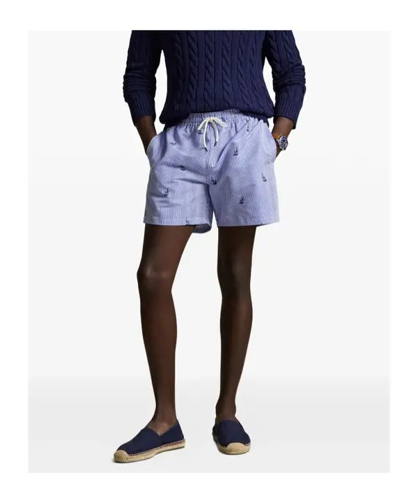 Polo Ralph Lauren Striped Sailboat Swim Trunks