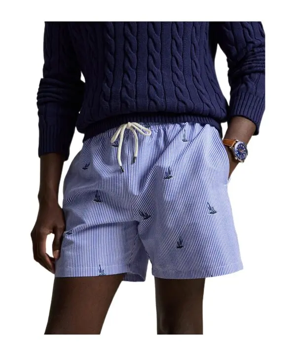 Polo Ralph Lauren Striped Sailboat Swim Trunks