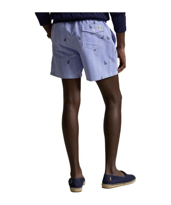 Polo Ralph Lauren Striped Sailboat Swim Trunks